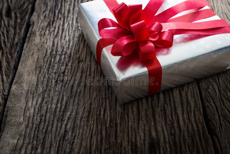 Packed Glittery Silver Present Container Stock Image - Image of vintage ...