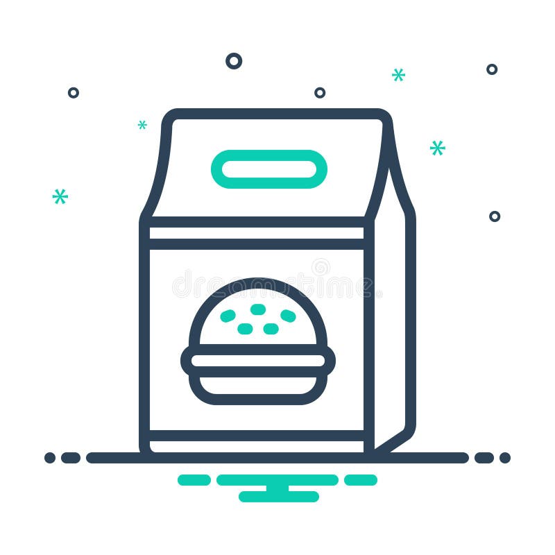 Mix Icon for Packed, Rolled and Pouch Stock Vector - Illustration of ...