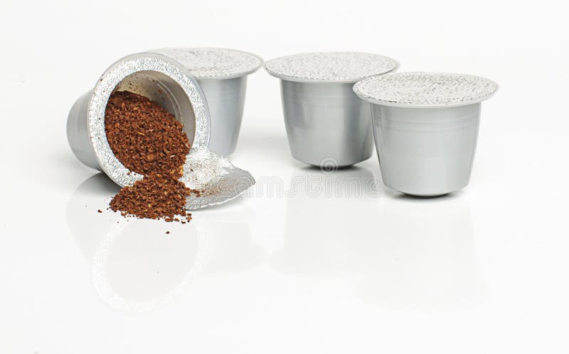 Packed Plastic Coffee Containers Stock Image - Image of package ...