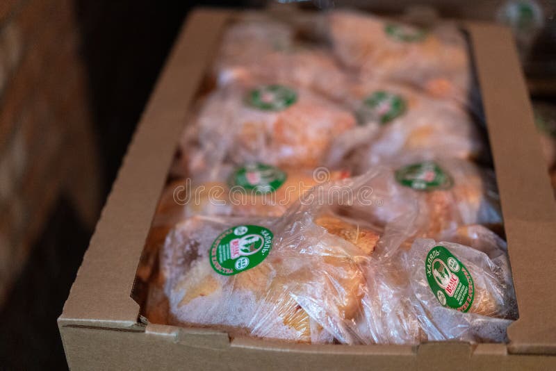 Packed Ready-made Chicken Legs in Box Editorial Stock Image - Image of ...