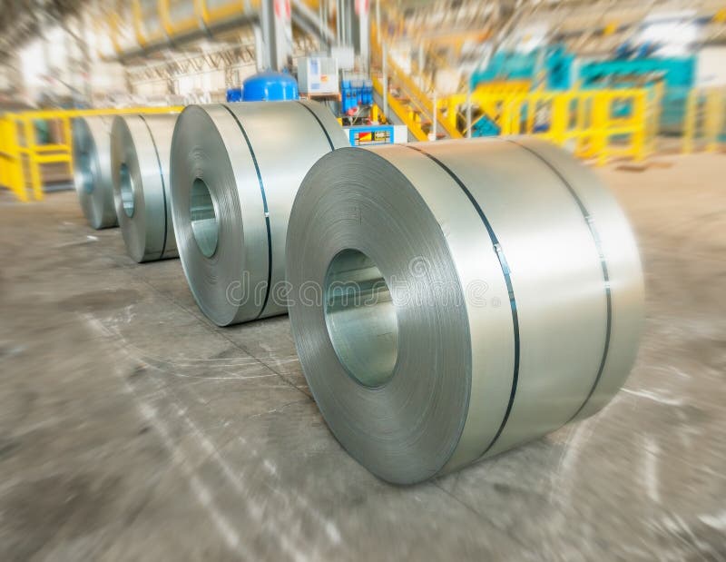 Packed Rolls of Steel Sheet, Cold Rolled Steel Coils Stock Image ...