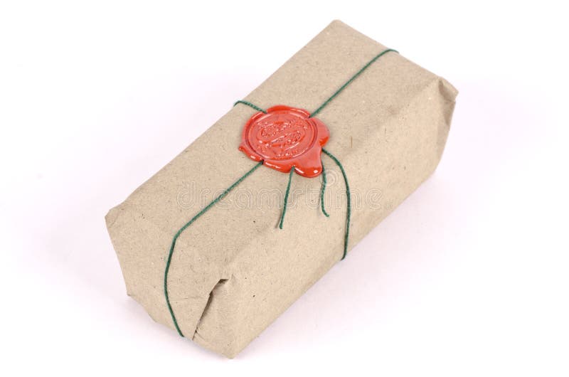 A Packed and Sealed Package Stock Photo - Image of emblem, package ...