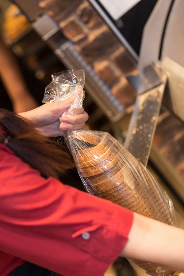 Packed and Sliced Fresh Baked Bread Stock Image - Image of cuting ...