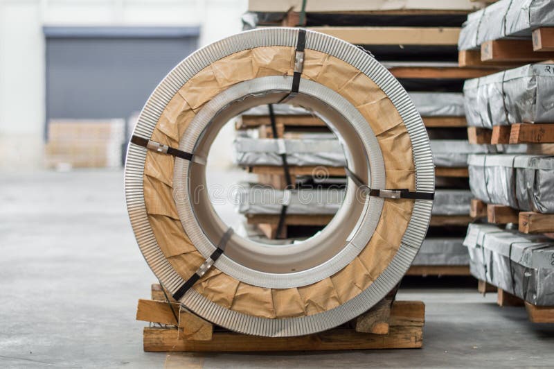 Packed Steel Coil Close Up stock image. Image of packed - 76774133