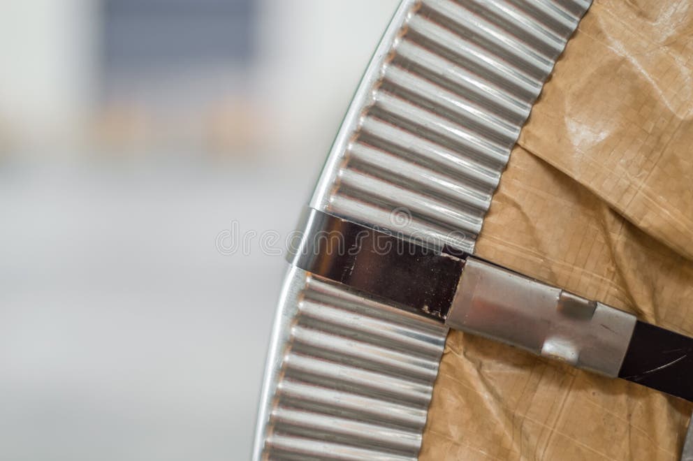 Packed Steel Coil Close Up stock image. Image of industrial - 76774215