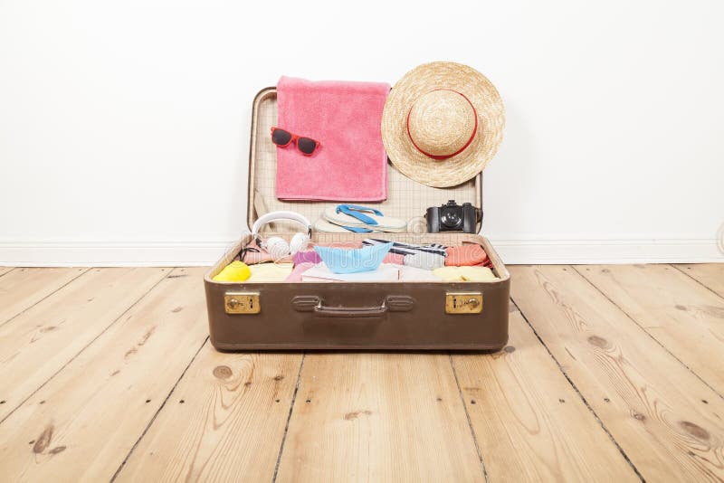 Packed suitcase stock image. Image of travel, away, packed - 69242727