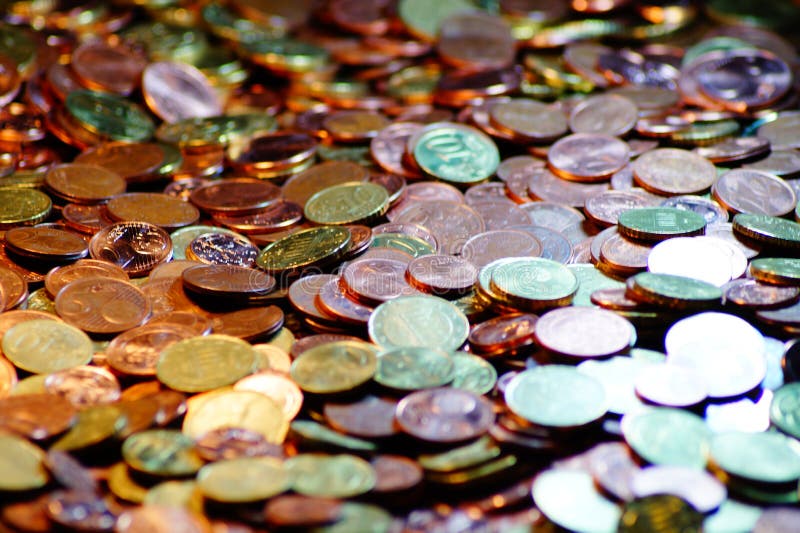 A Packet of Euro Cent Coins Stock Photo - Image of coins, business ...