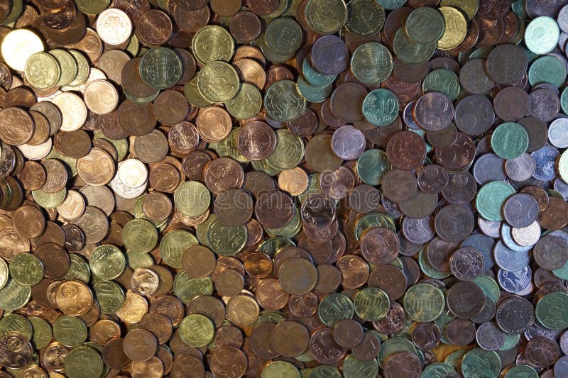 A Packet of Euro Cent Coins Stock Image - Image of currency, coin ...