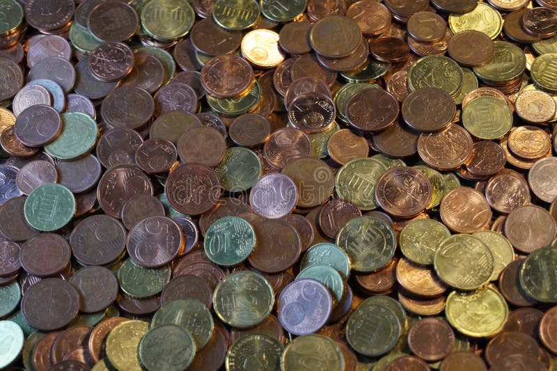 A Packet of Euro Cent Coins Stock Image - Image of background, banking ...