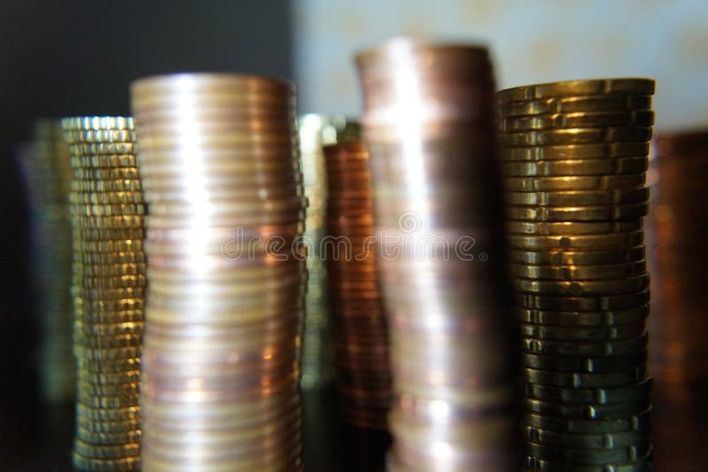 A Packet of Euro Cent Coins Stock Image - Image of business, currency ...