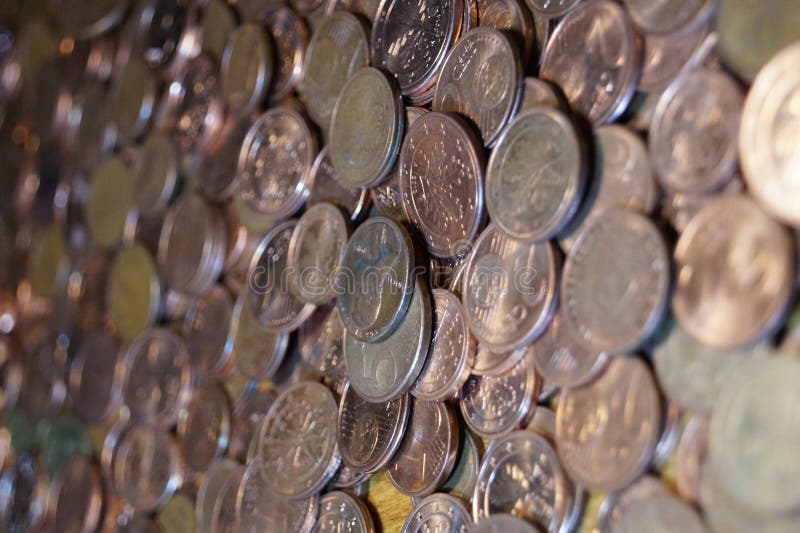 A Packet of Euro Cent Coins Stock Photo - Image of banking, exchange ...