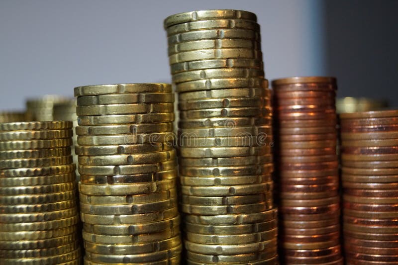 A Packet of Euro Cent Coins Stock Image - Image of pattern, currency ...