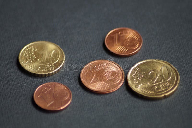 A Packet of Euro Cent Coins Stock Photo - Image of closeup, german ...