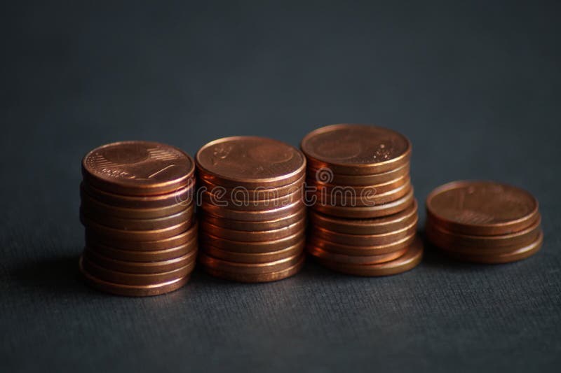 A Packet of Euro Cent Coins Stock Image - Image of rich, financial ...