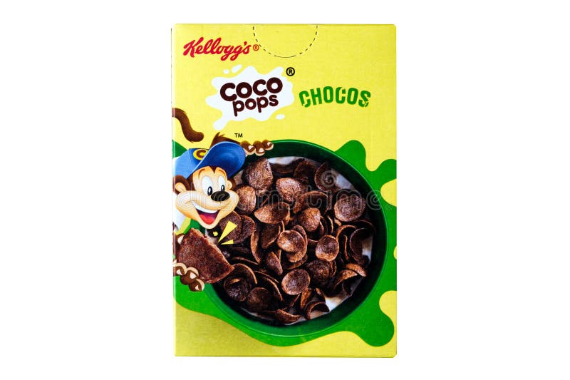 Packet of Kelloggs Coco Pops Chocos Breakfast Cereal Editorial Image ...