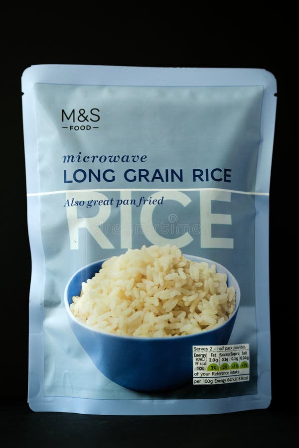 Packet of Marks and Spencer Microwave Long Grain Rice Editorial Image ...