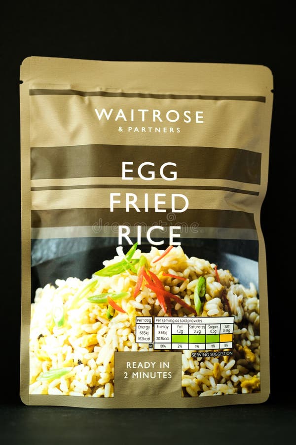 Packet of Waitrose Microwave Egg Fried Rice Editorial Photography ...