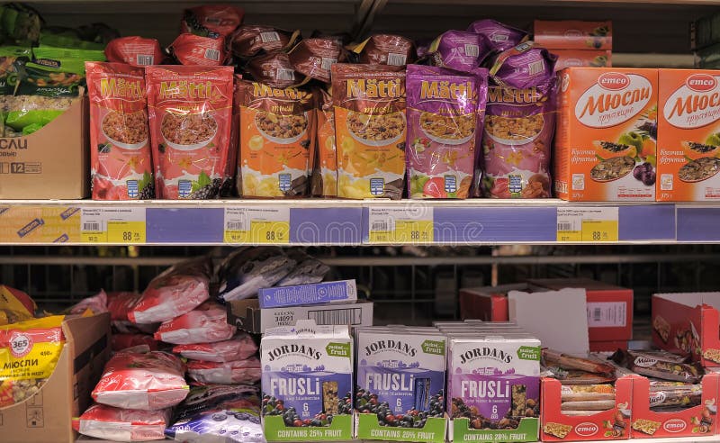 Packets of cereals editorial photo. Image of england - 38796826