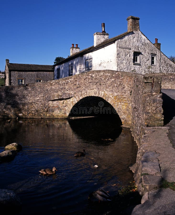 Packhorse Bridge, Malham, Yorkshire Dales, UK. Stock Image - Image of ...