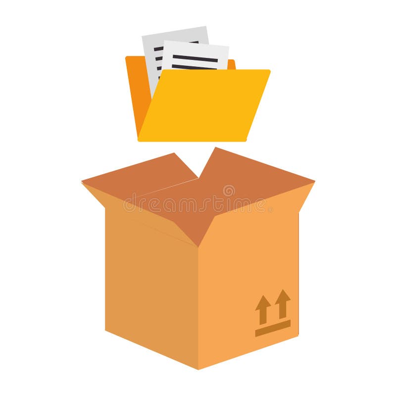 Carton Folder Icon, Simple Style Stock Vector - Illustration of object ...