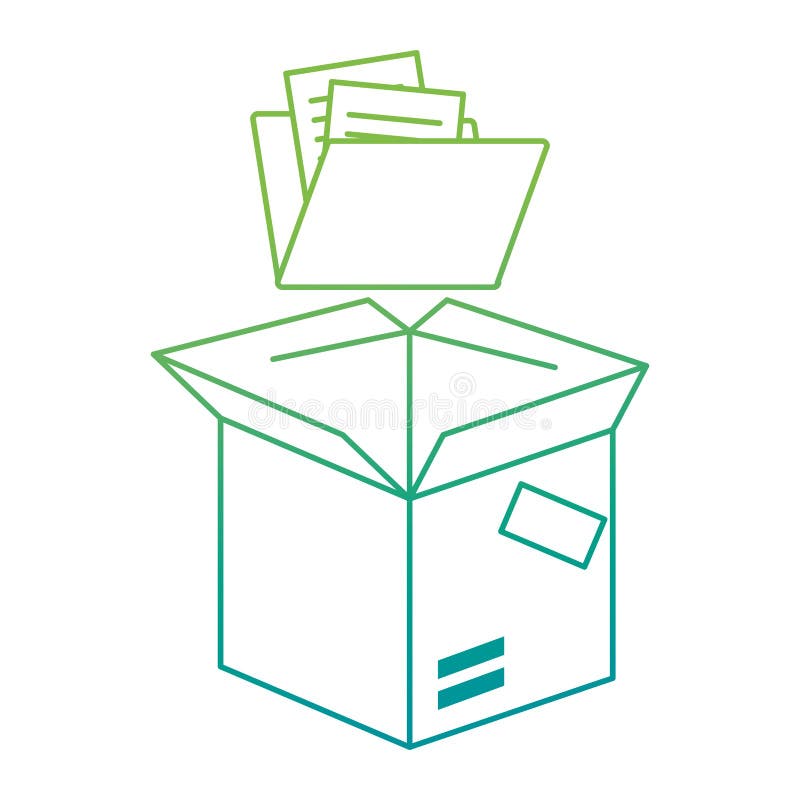 Packing Box Carton with Folder Stock Illustration - Illustration of ...