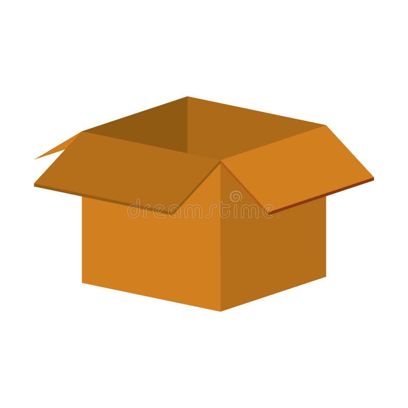 Packing box carton icon stock vector. Illustration of board - 142733570