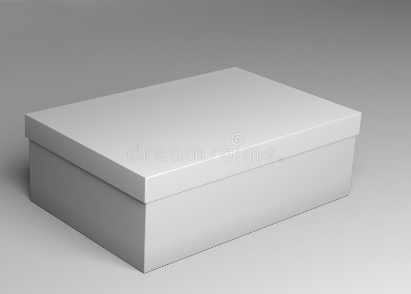 Gray Packing Box Model with Open Lid Top View 3d Rendering Stock ...