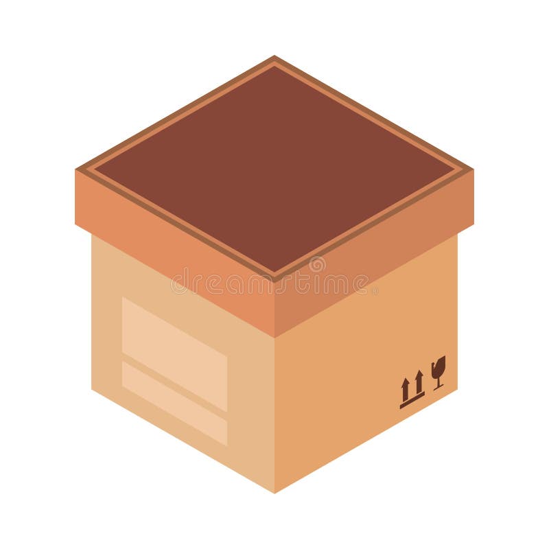 Packing box with lid stock illustration. Illustration of package ...