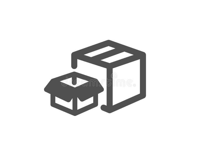 Packing Boxes Icon. Delivery Parcel Sign. Cargo Box. Vector Stock ...