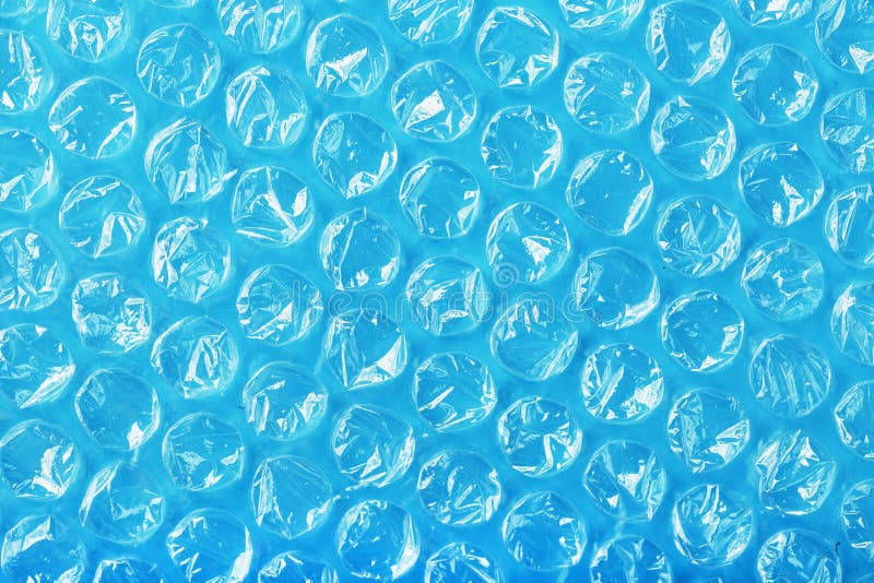 Packing Bubble Wrap for Parcels on a Blue Background in Full Screen ...