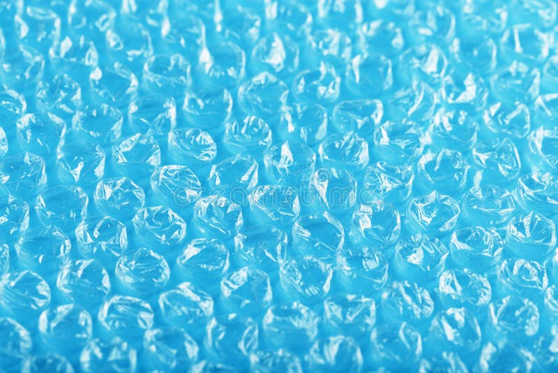 Packing Bubble Wrap for Parcels on a Blue Background in Full Screen ...