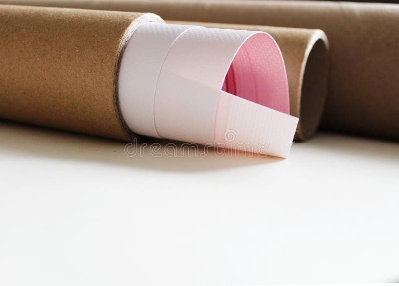 Packing Cardboard Tubes Package Container Stock Image - Image of repair ...