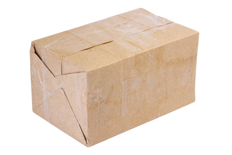 Packing. Carton Box, Isolated Stock Image - Image of transport, wrapped ...