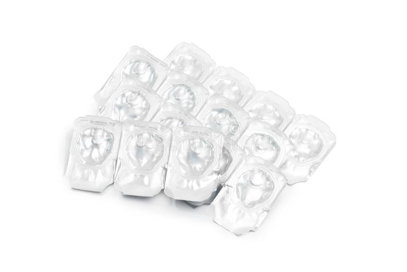 Packing of daily Contact Lenses on White Backgorund- Image Stock Image ...