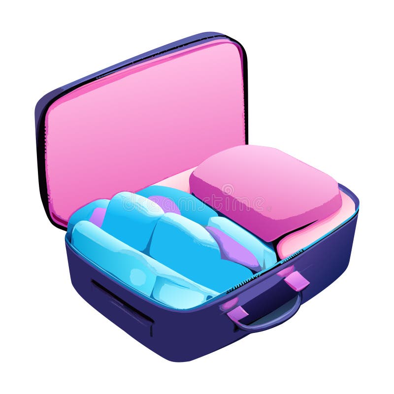 Packing Cubes with Clipping Path on the White Background, Travel ...