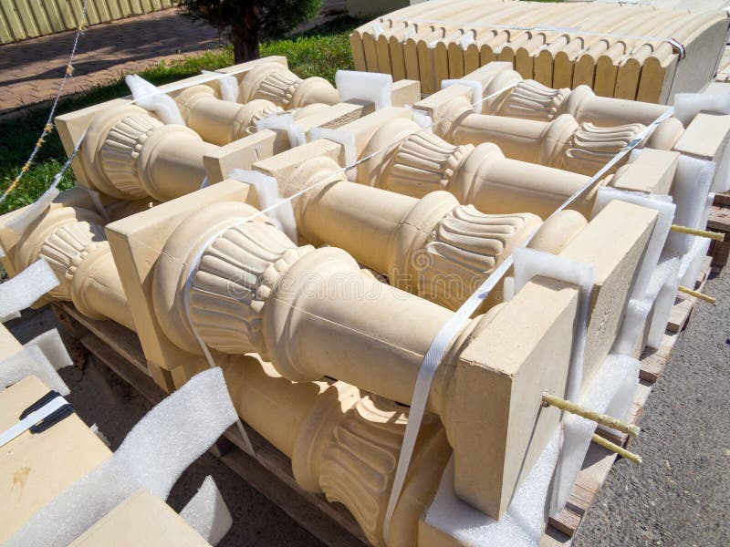 Packing with Decorative Architectural Elements of Columns Stock Photo ...