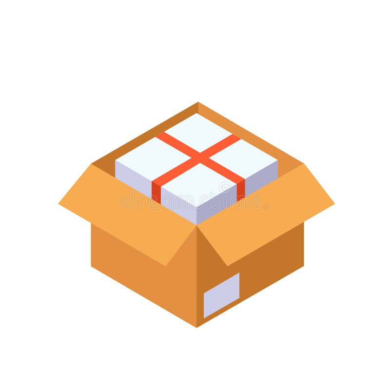 Packing Flat Icon stock vector. Illustration of branding - 124346298