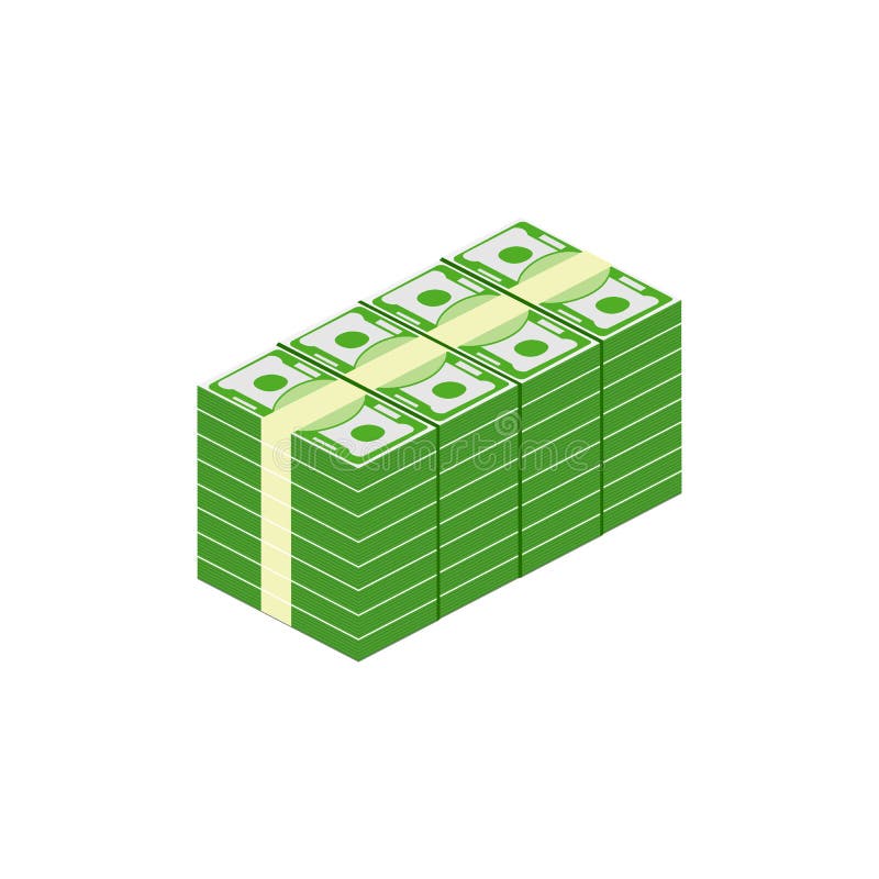 Packing Icon of Green Banknotes. Vector Illustration Eps 10 Stock ...