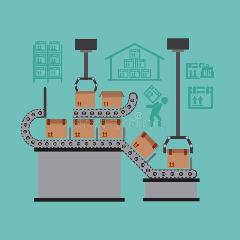 Packing Machine Icon in Trendy Design Style. Packing Machine Icon ...