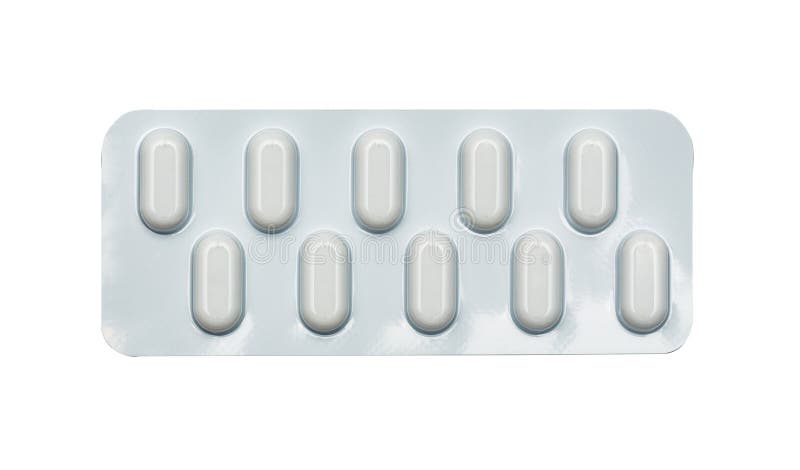 Packing Oval White Pills, Tablets Stock Image - Image of isolation ...