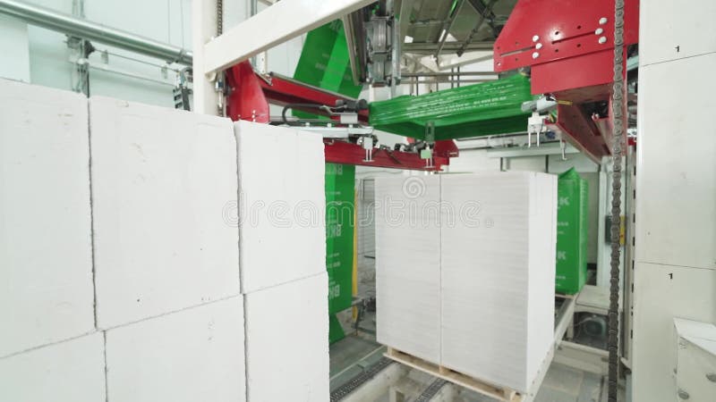 Packing of Aerated Concrete Blocks for Partitions Stock Video - Video ...