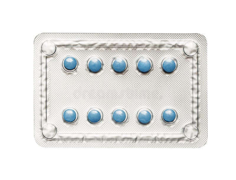 Packing Round Blue Pills, Tablets Stock Image - Image of pandemic ...