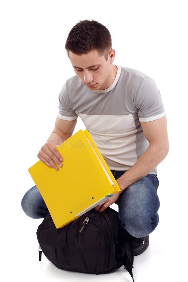 Packing school stuff stock image. Image of college, person - 19542665