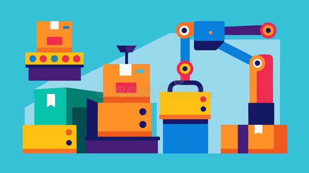 Packing Station Robots Packing Items into Boxes with Algorithms To ...