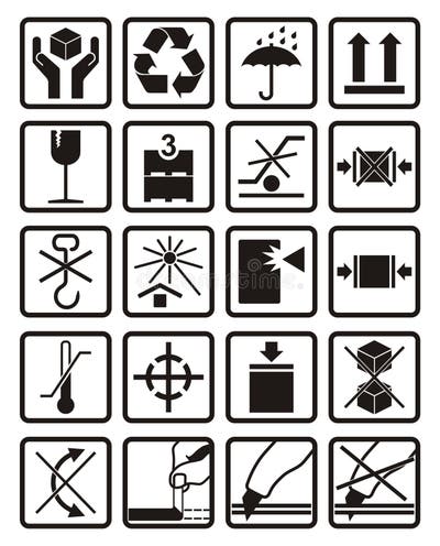 Packing symbols stock vector. Illustration of logistics - 10132569