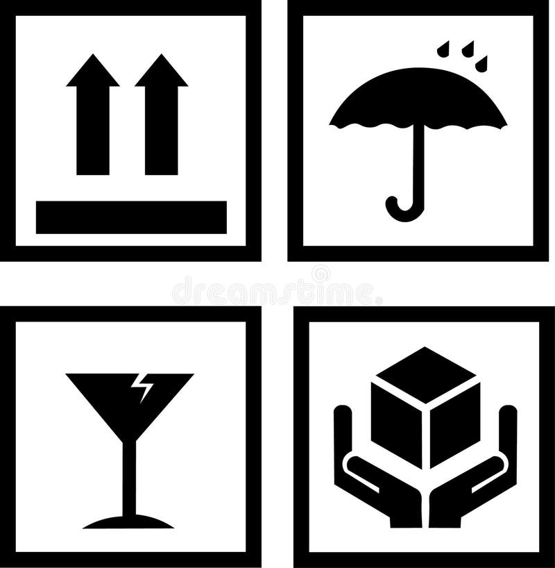 Warehouse Handling Icons Black White Stock Illustrations – 13 Warehouse ...