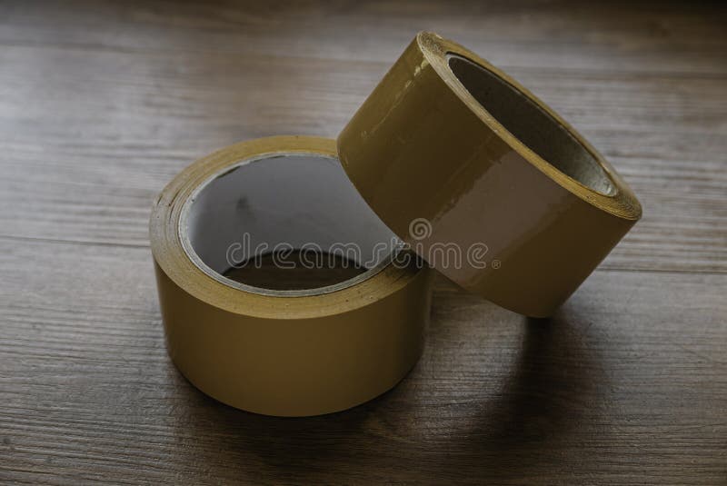 Packing Tape. Brown Parcel Tape Stock Photo - Image of paper, package ...