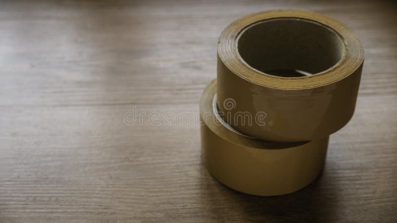 Packing Tape. Brown Parcel Tape Stock Image - Image of duct, sticky ...