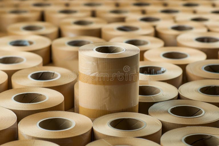 Packing Tape Rolls Forming Repeating Pattern Stock Photo - Image of ...