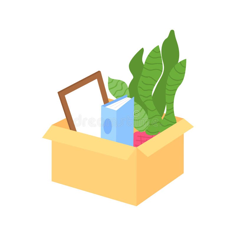 Packing Things in Box for Moving Semi Flat Color Vector Object Stock ...